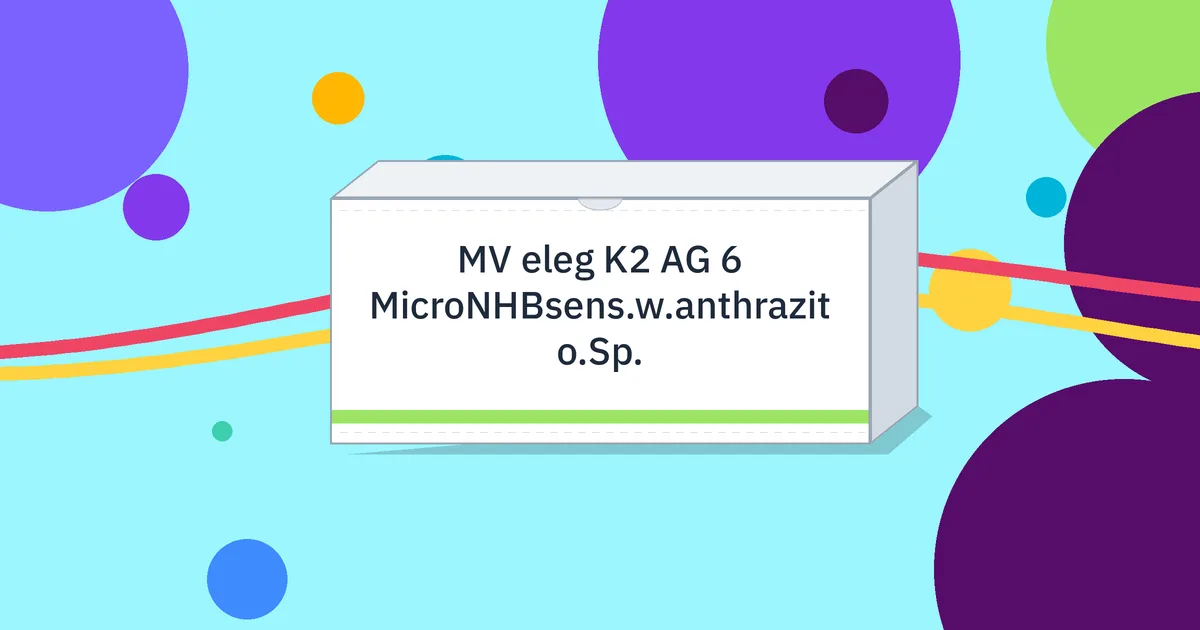 Symbolbild: Packung mit der Aufschrift MV eleg K2 AG 6 MicroNHBsens.w.anthrazit o.Sp. (PZN 16071829) – Verfügbarkeit und Bezug in Apotheken in Frankfurt am Main