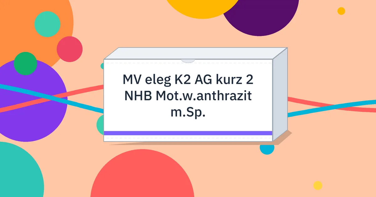 Symbolbild: Packung mit der Aufschrift MV eleg K2 AG kurz 2 NHB Mot.w.anthrazit m.Sp. (PZN 15712031) – Verfügbarkeit und Bezug in Apotheken in Frankfurt am Main