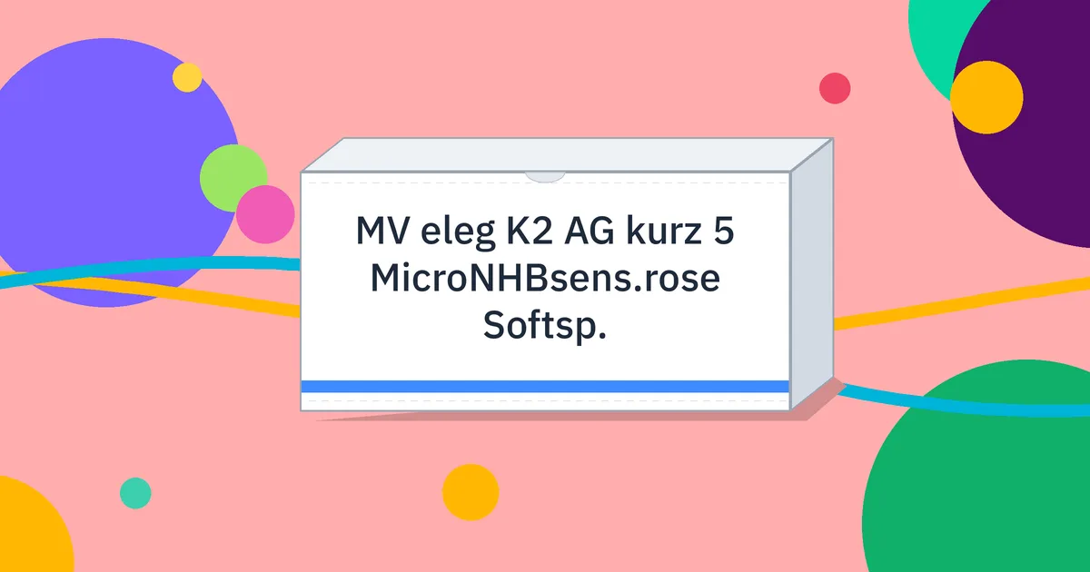 Symbolbild: Packung mit der Aufschrift MV eleg K2 AG kurz 5 MicroNHBsens.rose Softsp. (PZN 15709715) – Verfügbarkeit und Bezug in Apotheken in Frankfurt am Main