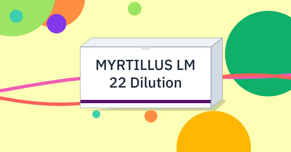 Symbolbild: Packung mit der Aufschrift MYRTILLUS LM 22 Dilution (PZN 13613626) – Verfügbarkeit und Bezug in Apotheken in Frankfurt am Main