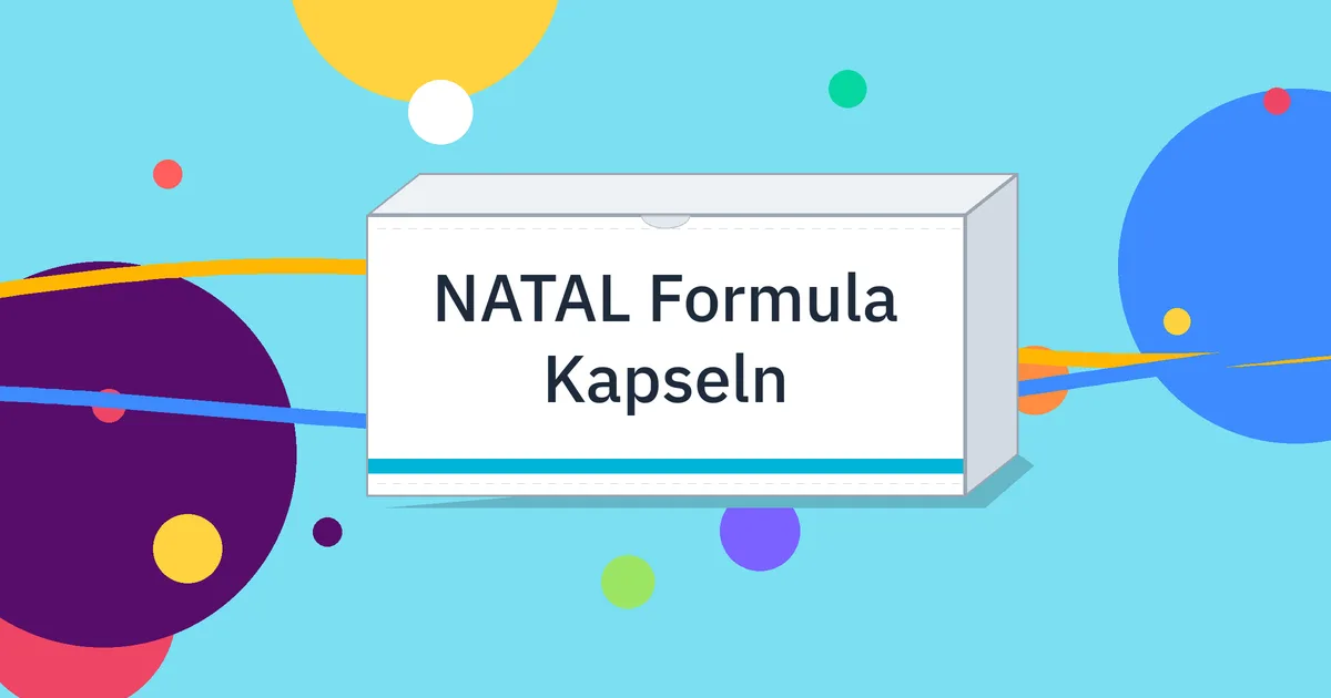 Symbolbild: Packung mit der Aufschrift NATAL Formula Kapseln (PZN 06572157) – Verfügbarkeit und Bezug in Apotheken in Frankfurt am Main