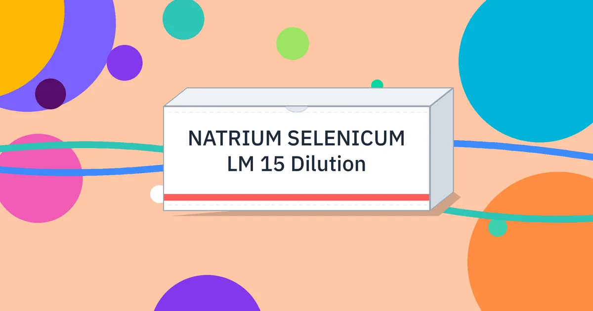 Symbolbild: Packung mit der Aufschrift NATRIUM SELENICUM LM 15 Dilution (PZN 13616814) – Verfügbarkeit und Bezug in Apotheken in Frankfurt am Main
