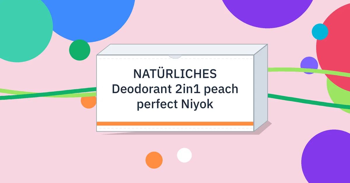 Symbolbild: Packung mit der Aufschrift NATÜRLICHES Deodorant 2in1 peach perfect Niyok (PZN 17535538) – Verfügbarkeit und Bezug in Apotheken in Frankfurt am Main