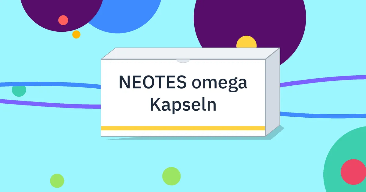 Symbolbild: Packung mit der Aufschrift NEOTES omega Kapseln (PZN 18408569) – Verfügbarkeit und Bezug in Apotheken in Frankfurt am Main