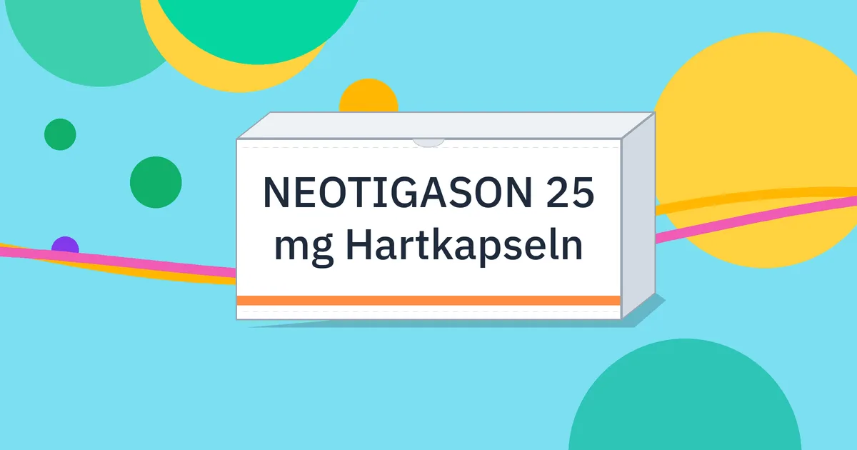 Symbolbild: Packung mit der Aufschrift NEOTIGASON 25 mg Hartkapseln (PZN 18046741) – Verfügbarkeit und Bezug in Apotheken in Frankfurt am Main