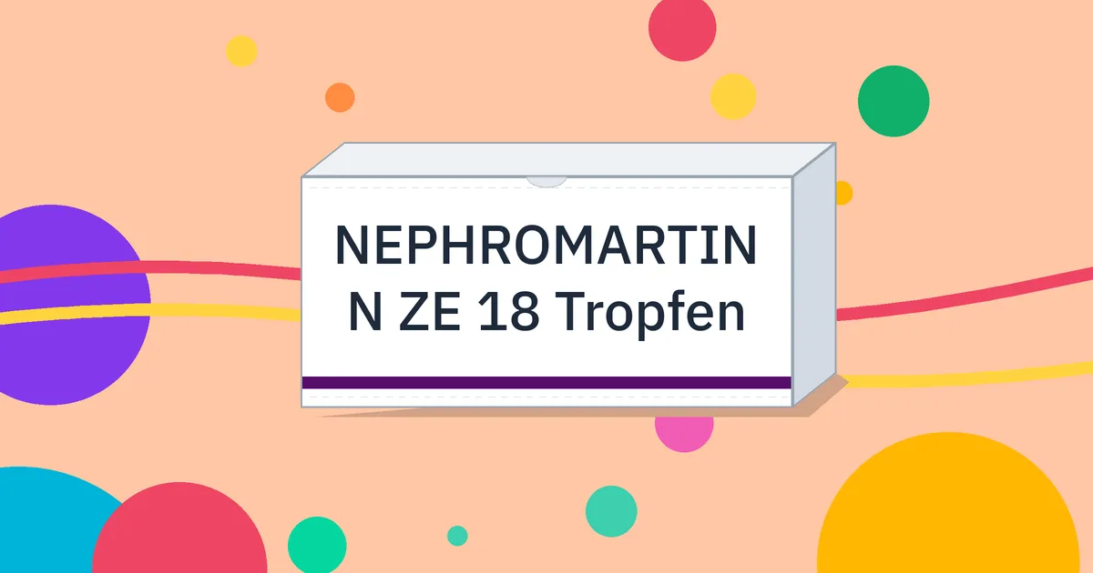 Symbolbild: Packung mit der Aufschrift NEPHROMARTIN N ZE 18 Tropfen (PZN 07117627) – Verfügbarkeit und Bezug in Apotheken in Frankfurt am Main