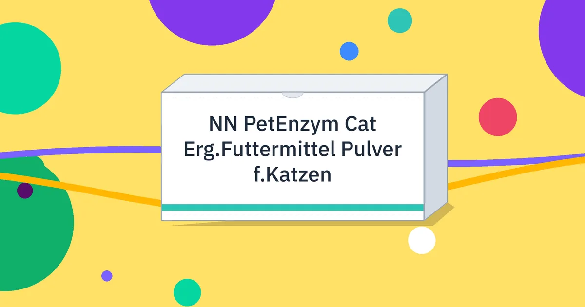 Symbolbild: Packung mit der Aufschrift NN PetEnzym Cat Erg.Futtermittel Pulver f.Katzen (PZN 19438650) – Verfügbarkeit und Bezug in Apotheken in Frankfurt am Main
