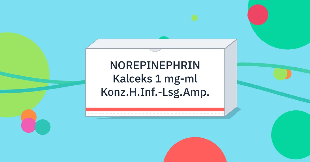 Symbolbild: Packung mit der Aufschrift NOREPINEPHRIN Kalceks 1 mg-ml Konz.H.Inf.-Lsg.Amp. (PZN 18819947) – Verfügbarkeit und Bezug in Apotheken in Frankfurt am Main