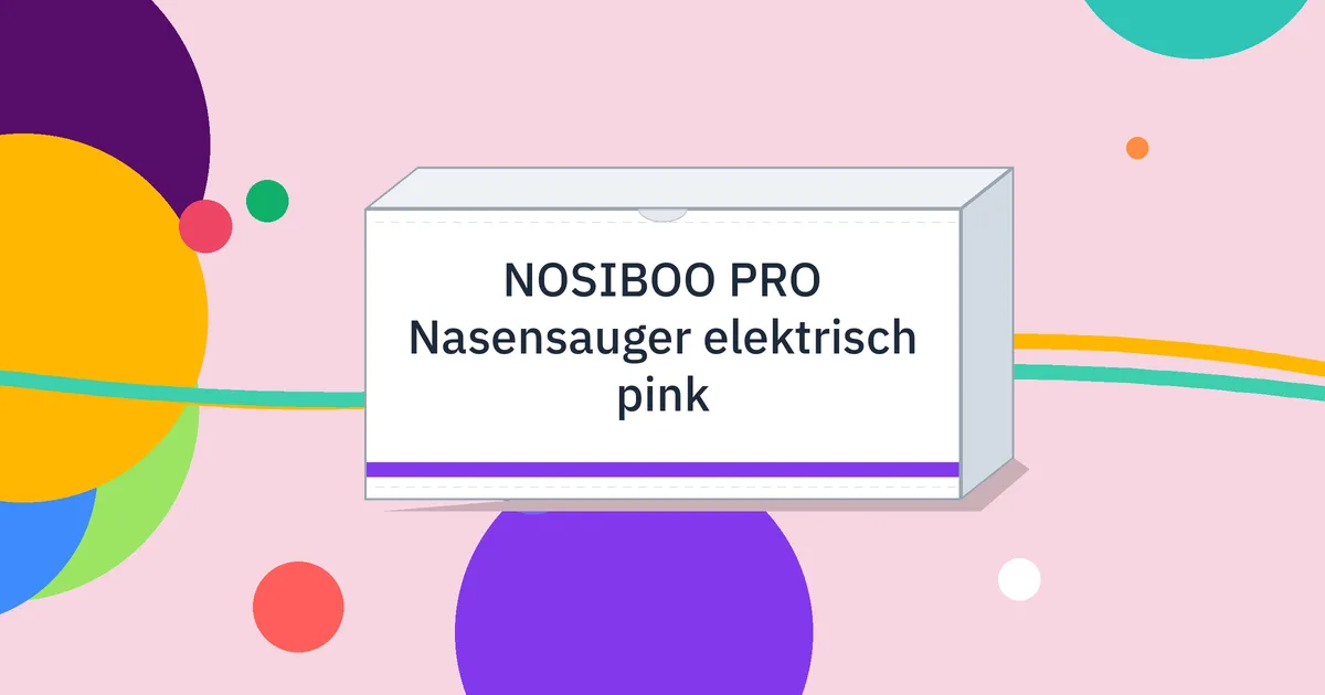 Symbolbild: Packung mit der Aufschrift NOSIBOO PRO Nasensauger elektrisch pink (PZN 15388694) – Verfügbarkeit und Bezug in Apotheken in Frankfurt am Main