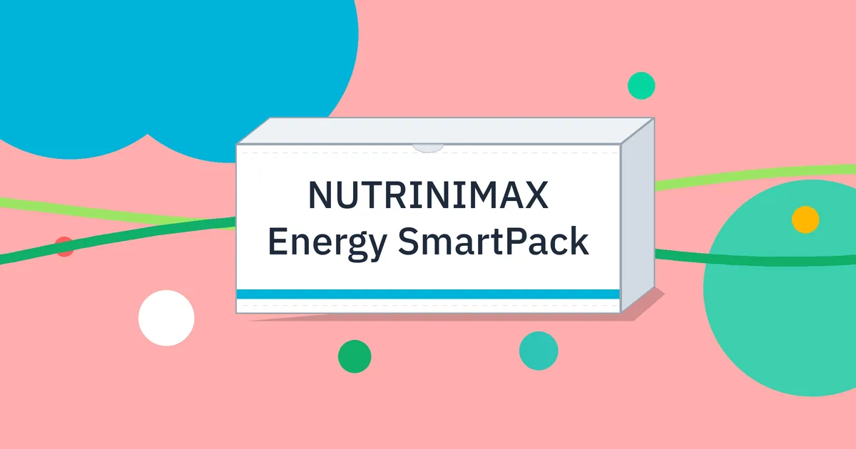 Symbolbild: Packung mit der Aufschrift NUTRINIMAX Energy SmartPack (PZN 14132952) – Verfügbarkeit und Bezug in Apotheken in Frankfurt am Main