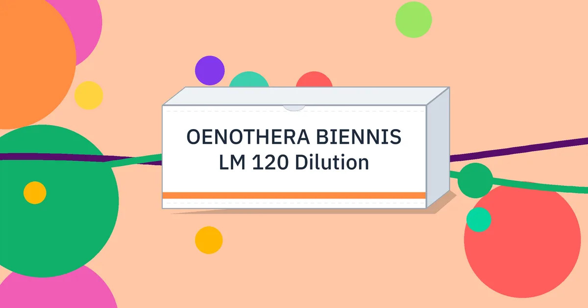 Symbolbild: Packung mit der Aufschrift OENOTHERA BIENNIS LM 120 Dilution (PZN 13623139) – Verfügbarkeit und Bezug in Apotheken in Frankfurt am Main