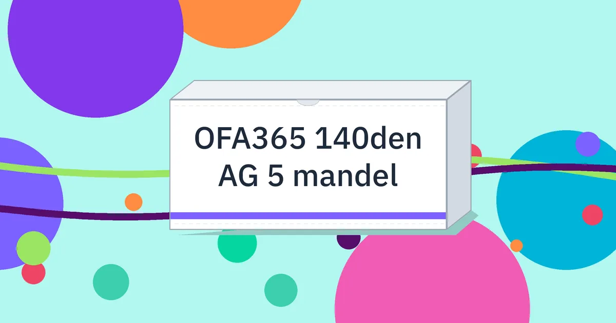 Symbolbild: Packung mit der Aufschrift OFA365 140den AG 5 mandel (PZN 16723114) – Verfügbarkeit und Bezug in Apotheken in Frankfurt am Main