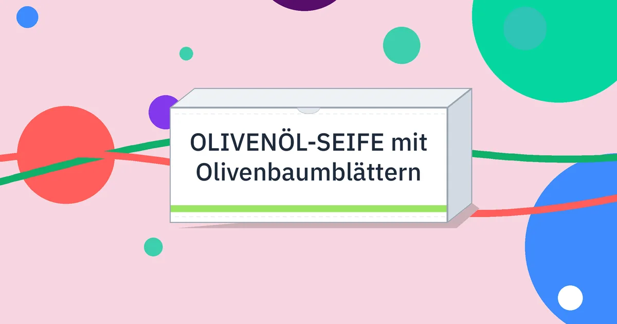 Symbolbild: Packung mit der Aufschrift OLIVENÖL-SEIFE mit Olivenbaumblättern (PZN 17910663) – Verfügbarkeit und Bezug in Apotheken in Frankfurt am Main