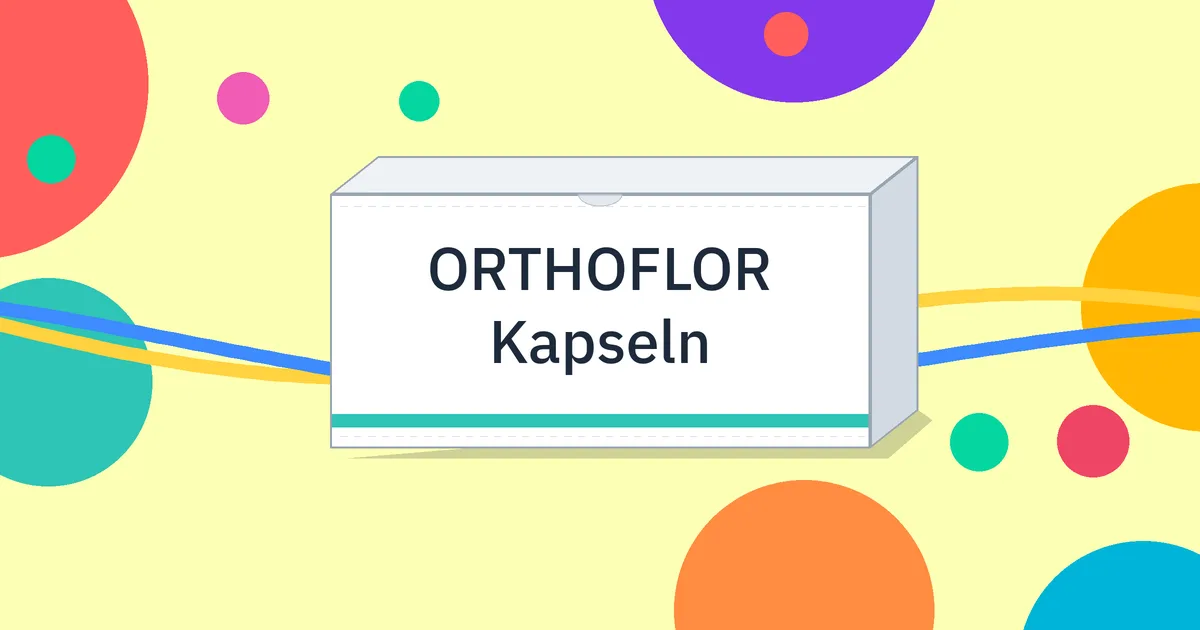 Symbolbild: Packung mit der Aufschrift ORTHOFLOR Kapseln (PZN 18823452) – Verfügbarkeit und Bezug in Apotheken in Frankfurt am Main