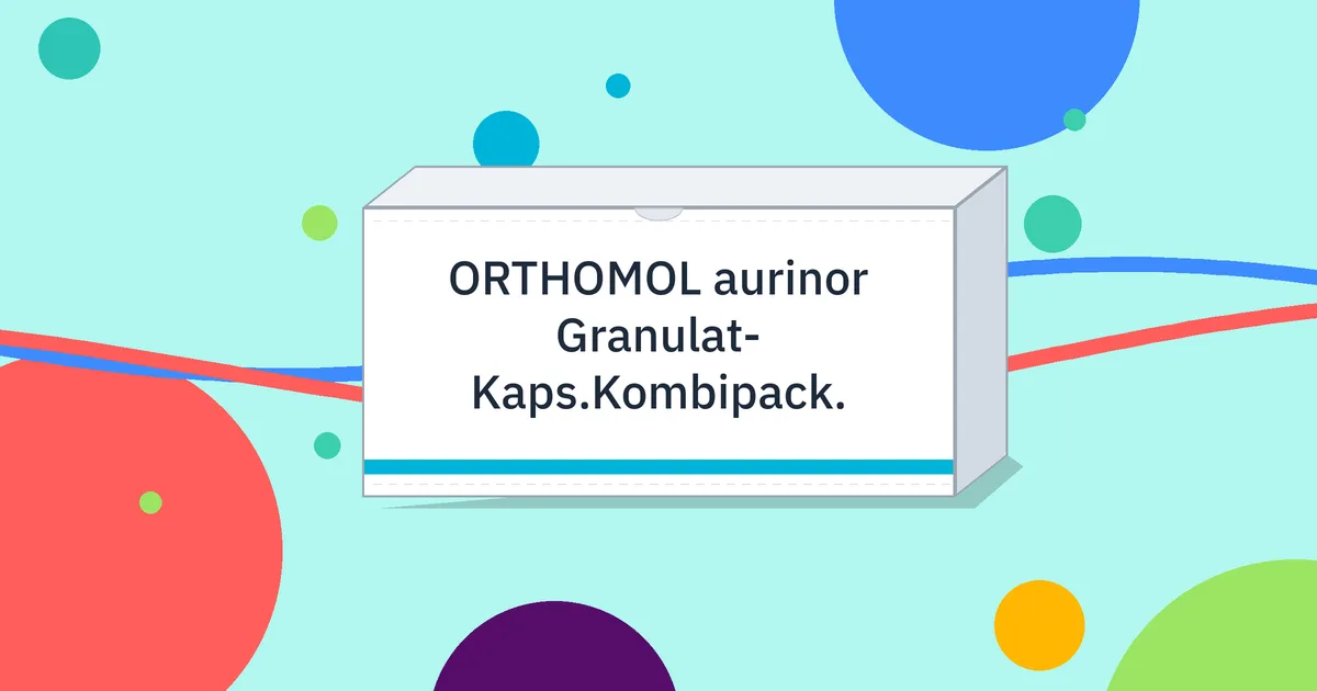 Symbolbild: Packung mit der Aufschrift ORTHOMOL aurinor Granulat-Kaps.Kombipack. (PZN 10176964) – Verfügbarkeit und Bezug in Apotheken in Frankfurt am Main