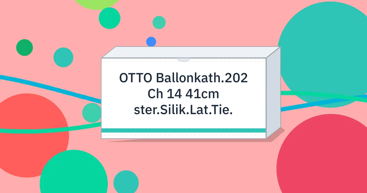 Symbolbild: Packung mit der Aufschrift OTTO Ballonkath.202 Ch 14 41cm ster.Silik.Lat.Tie. (PZN 01398571) – Verfügbarkeit und Bezug in Apotheken in Frankfurt am Main