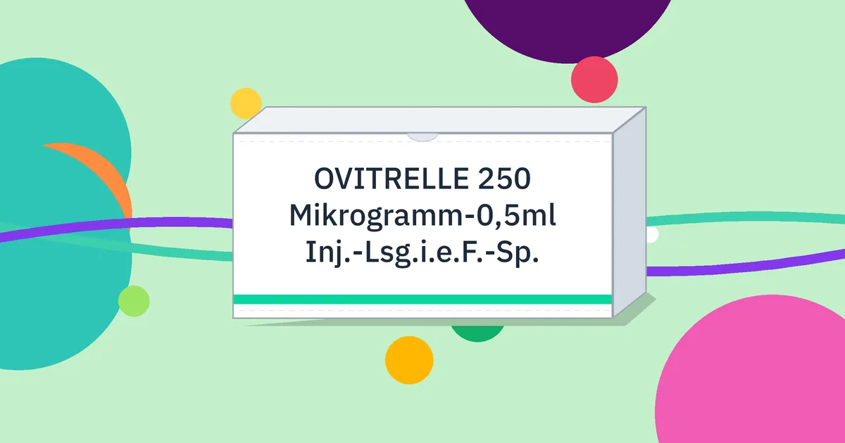 Symbolbild: Packung mit der Aufschrift OVITRELLE 250 Mikrogramm-0,5ml Inj.-Lsg.i.e.F.-Sp. (PZN 09528228) – Verfügbarkeit und Bezug in Apotheken in Frankfurt am Main