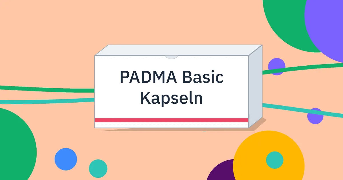 Symbolbild: Packung mit der Aufschrift PADMA Basic Kapseln (PZN 00832410) – Verfügbarkeit und Bezug in Apotheken in Frankfurt am Main