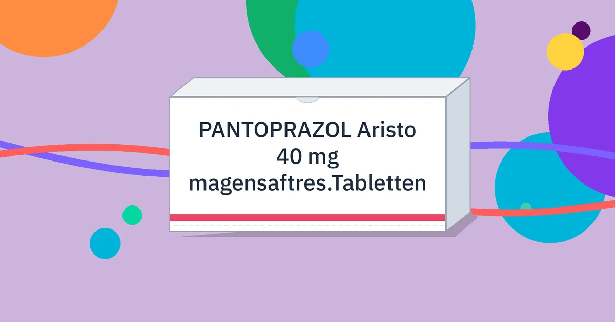 Symbolbild: Packung mit der Aufschrift PANTOPRAZOL Aristo 40 mg magensaftres.Tabletten (PZN 02129494) – Verfügbarkeit und Bezug in Apotheken in Frankfurt am Main