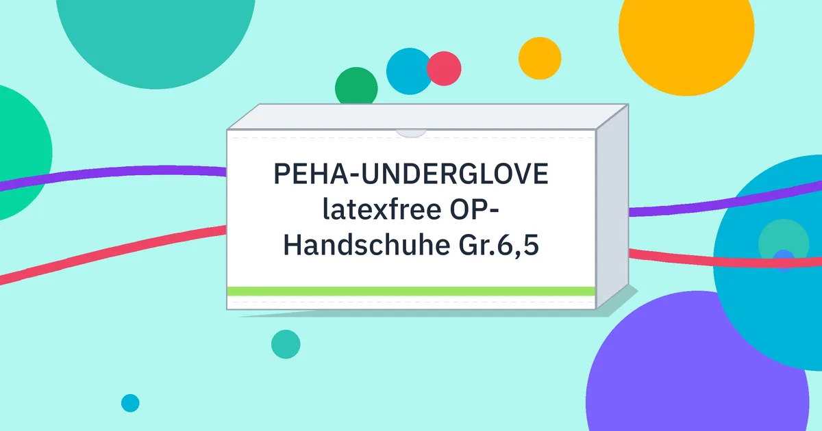 Symbolbild: Packung mit der Aufschrift PEHA-UNDERGLOVE latexfree OP-Handschuhe Gr.6,5 (PZN 10387750) – Verfügbarkeit und Bezug in Apotheken in Frankfurt am Main