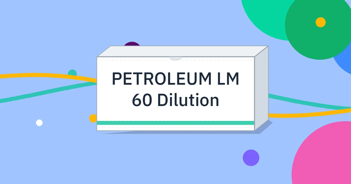 Symbolbild: Packung mit der Aufschrift PETROLEUM LM 60 Dilution (PZN 12977906) – Verfügbarkeit und Bezug in Apotheken in Frankfurt am Main
