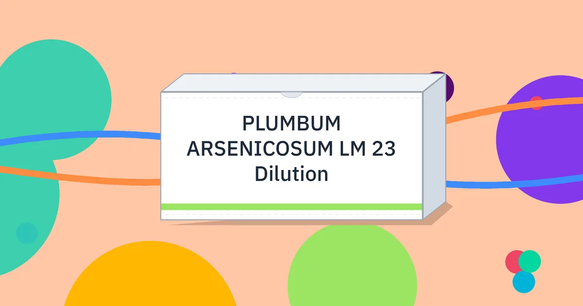 Symbolbild: Packung mit der Aufschrift PLUMBUM ARSENICOSUM LM 23 Dilution (PZN 13039446) – Verfügbarkeit und Bezug in Apotheken in Frankfurt am Main