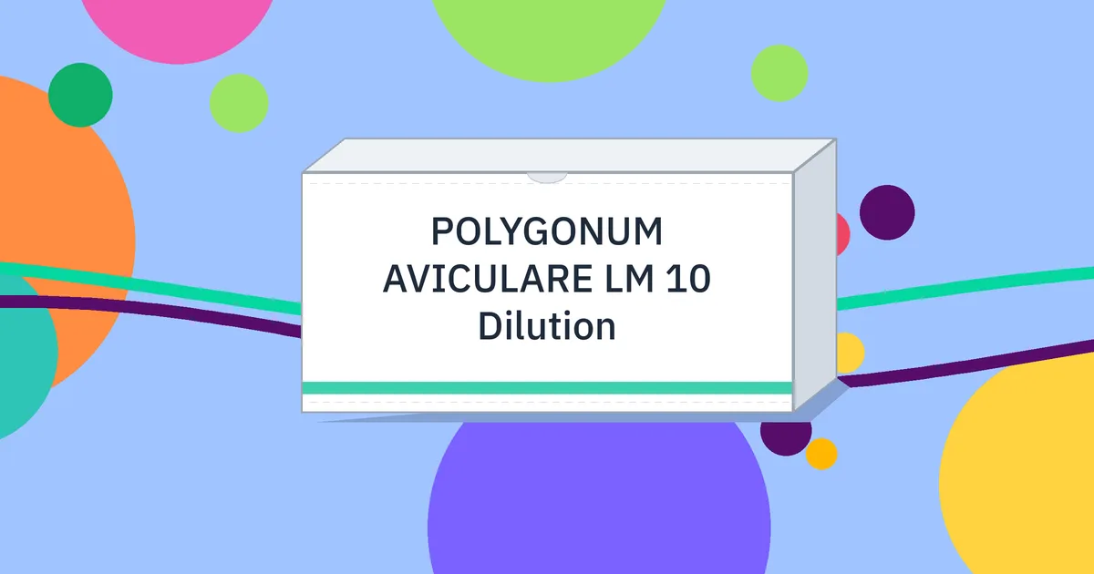Symbolbild: Packung mit der Aufschrift POLYGONUM AVICULARE LM 10 Dilution (PZN 13661921) – Verfügbarkeit und Bezug in Apotheken in Frankfurt am Main