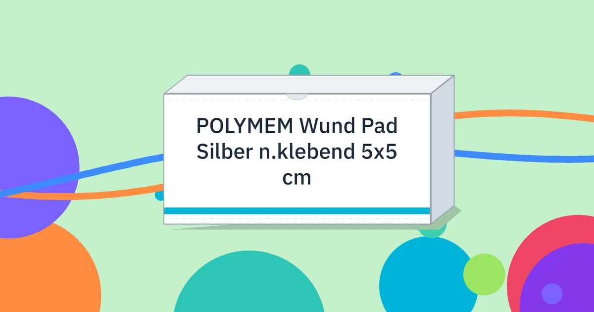 Symbolbild: Packung mit der Aufschrift POLYMEM Wund Pad Silber n.klebend 5x5 cm (PZN 19622046) – Verfügbarkeit und Bezug in Apotheken in Frankfurt am Main