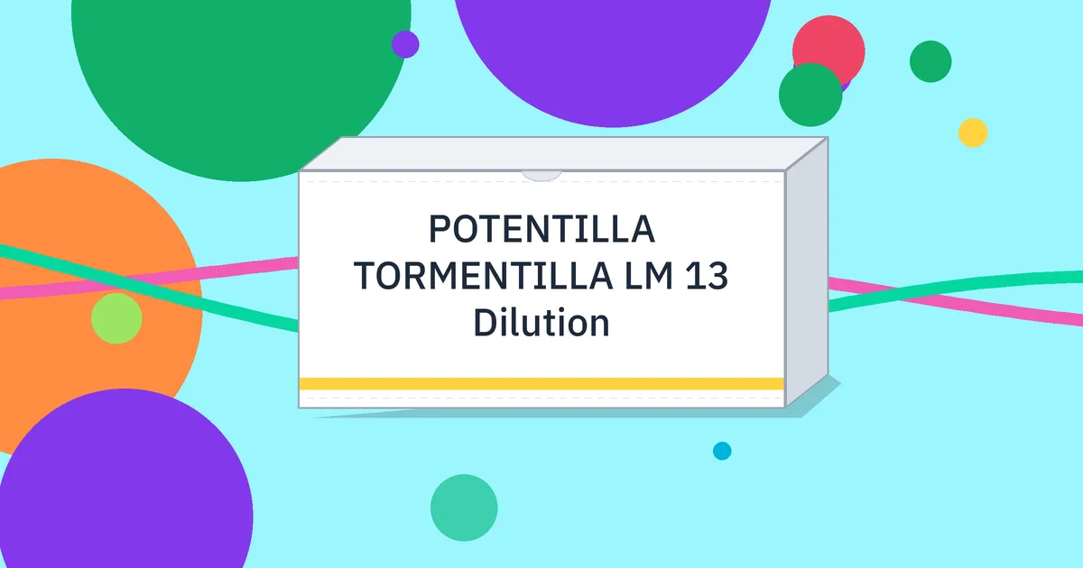 Symbolbild: Packung mit der Aufschrift POTENTILLA TORMENTILLA LM 13 Dilution (PZN 13665675) – Verfügbarkeit und Bezug in Apotheken in Frankfurt am Main