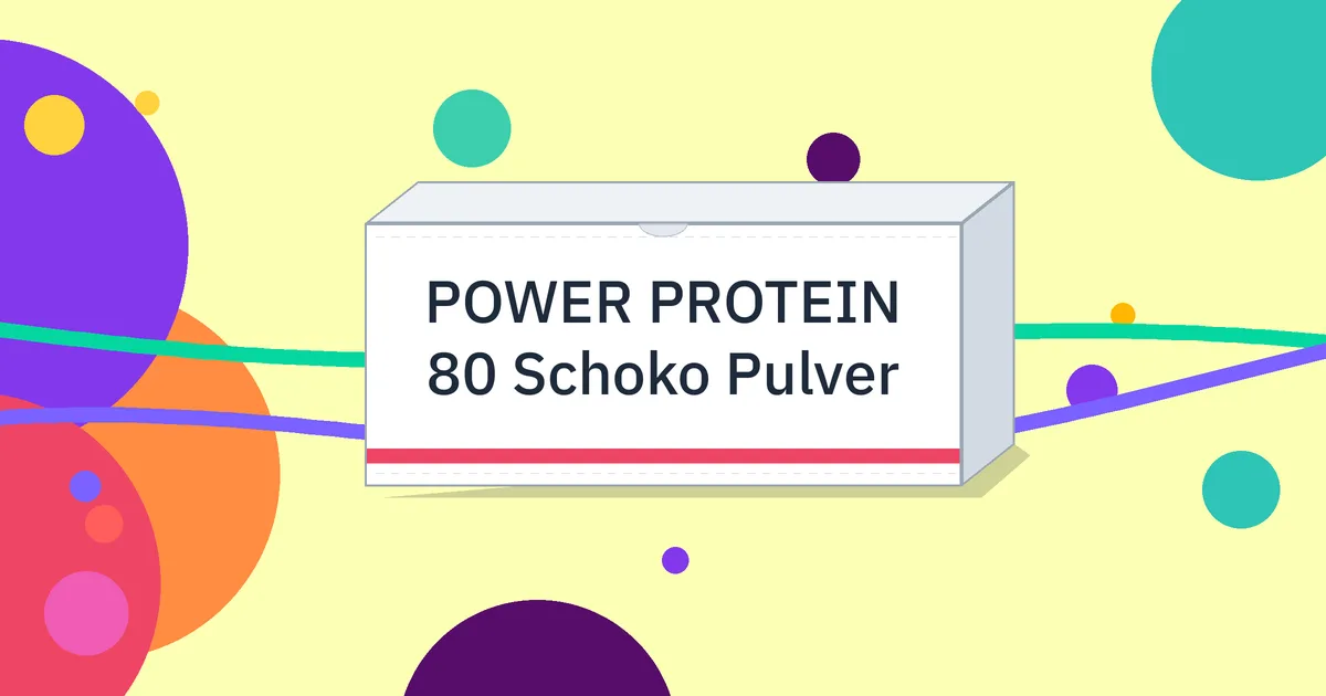 Symbolbild: Packung mit der Aufschrift POWER PROTEIN 80 Schoko Pulver (PZN 01498485) – Verfügbarkeit und Bezug in Apotheken in Frankfurt am Main