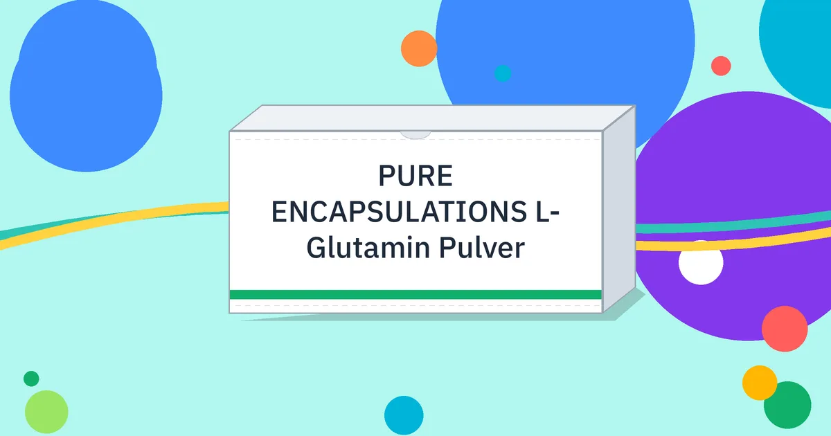 Symbolbild: Packung mit der Aufschrift PURE ENCAPSULATIONS L-Glutamin Pulver (PZN 16035957) – Verfügbarkeit und Bezug in Apotheken in Frankfurt am Main