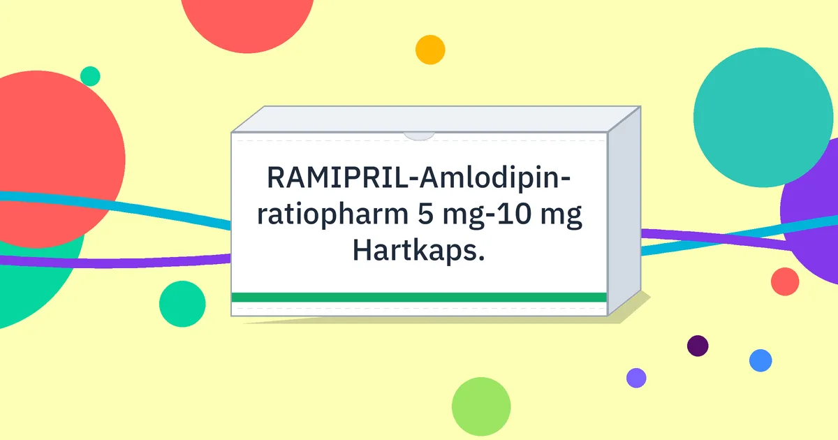 Symbolbild: Packung mit der Aufschrift RAMIPRIL-Amlodipin-ratiopharm 5 mg-10 mg Hartkaps. (PZN 13752782) – Verfügbarkeit und Bezug in Apotheken in Frankfurt am Main