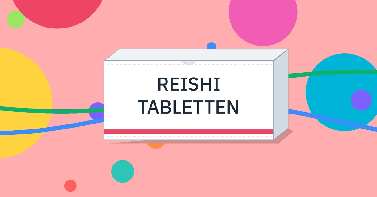 Symbolbild: Packung mit der Aufschrift REISHI TABLETTEN (PZN 07001876) – Verfügbarkeit und Bezug in Apotheken in Frankfurt am Main