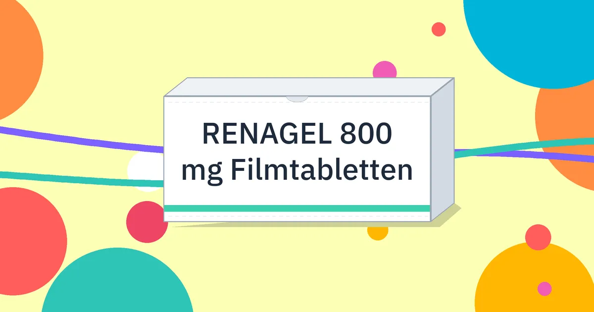 Symbolbild: Packung mit der Aufschrift RENAGEL 800 mg Filmtabletten (PZN 17169157) – Verfügbarkeit und Bezug in Apotheken in Frankfurt am Main
