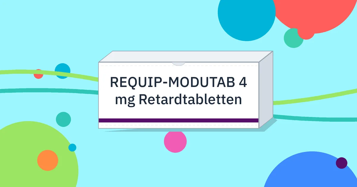 Symbolbild: Packung mit der Aufschrift REQUIP-MODUTAB 4 mg Retardtabletten (PZN 05501698) – Verfügbarkeit und Bezug in Apotheken in Frankfurt am Main