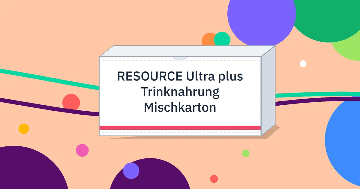 Symbolbild: Packung mit der Aufschrift RESOURCE Ultra plus Trinknahrung Mischkarton (PZN 20720989) – Verfügbarkeit und Bezug in Apotheken in Frankfurt am Main
