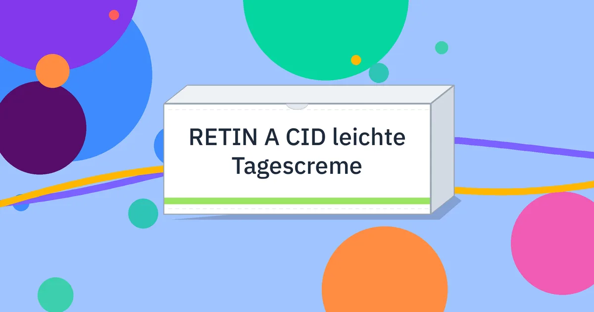 Symbolbild: Packung mit der Aufschrift RETIN A CID leichte Tagescreme (PZN 04252336) – Verfügbarkeit und Bezug in Apotheken in Frankfurt am Main