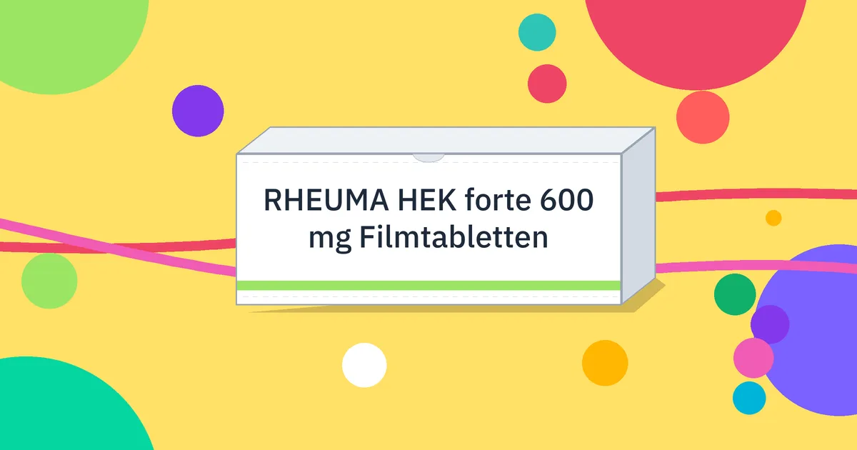 Symbolbild: Packung mit der Aufschrift RHEUMA HEK forte 600 mg Filmtabletten (PZN 06161247) – Verfügbarkeit und Bezug in Apotheken in Frankfurt am Main
