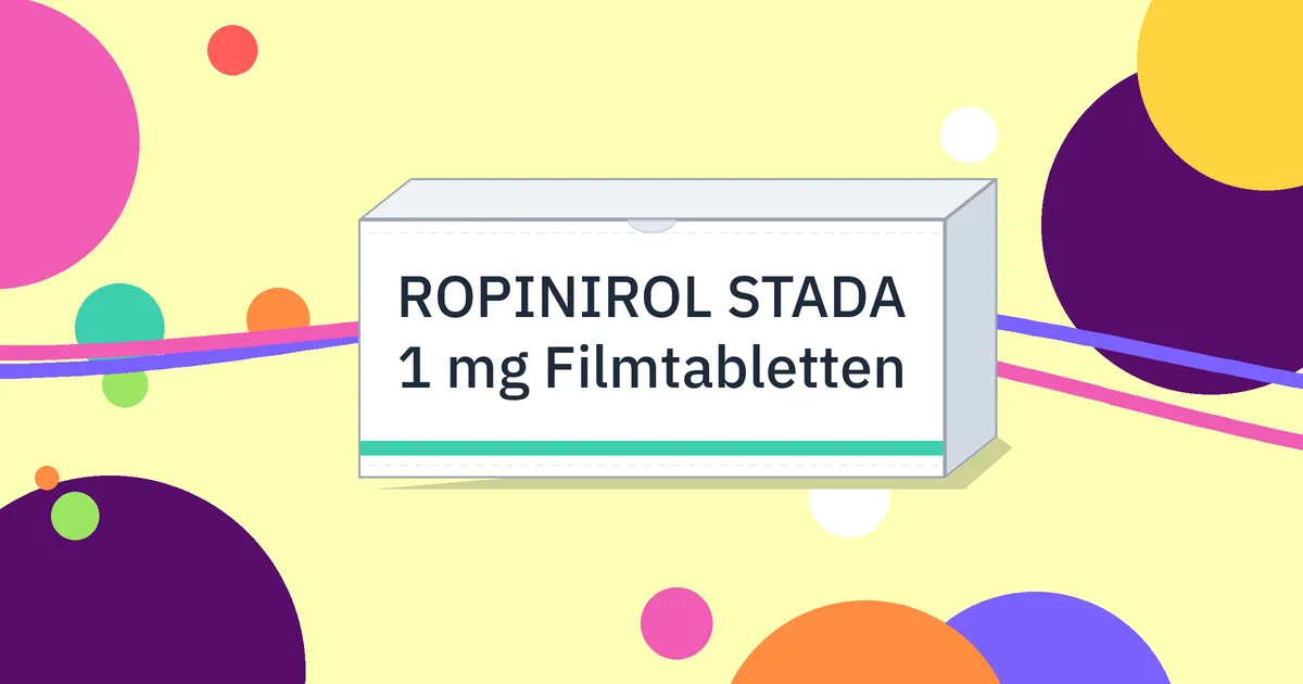 Symbolbild: Packung mit der Aufschrift ROPINIROL STADA 1 mg Filmtabletten (PZN 07314411) – Verfügbarkeit und Bezug in Apotheken in Frankfurt am Main