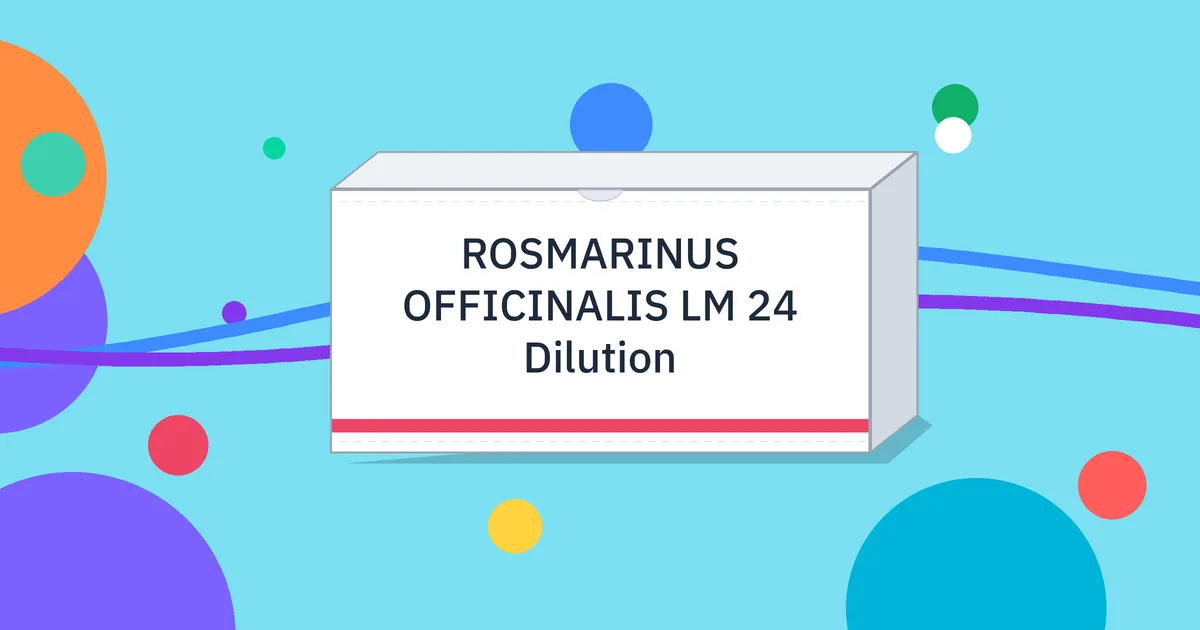 Symbolbild: Packung mit der Aufschrift ROSMARINUS OFFICINALIS LM 24 Dilution (PZN 13680982) – Verfügbarkeit und Bezug in Apotheken in Frankfurt am Main