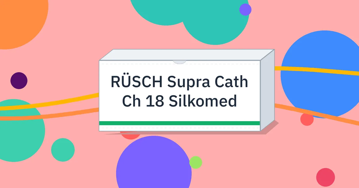 Symbolbild: Packung mit der Aufschrift RÜSCH Supra Cath Ch 18 Silkomed (PZN 07352015) – Verfügbarkeit und Bezug in Apotheken in Frankfurt am Main