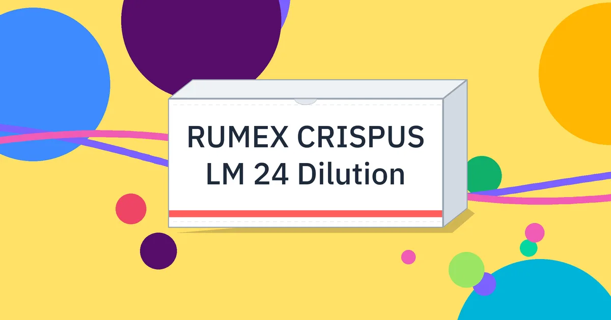 Symbolbild: Packung mit der Aufschrift RUMEX CRISPUS LM 24 Dilution (PZN 13172903) – Verfügbarkeit und Bezug in Apotheken in Frankfurt am Main