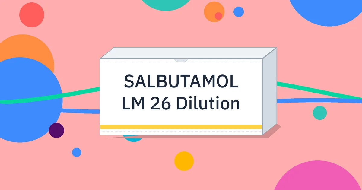 Symbolbild: Packung mit der Aufschrift SALBUTAMOL LM 26 Dilution (PZN 13177349) – Verfügbarkeit und Bezug in Apotheken in Frankfurt am Main