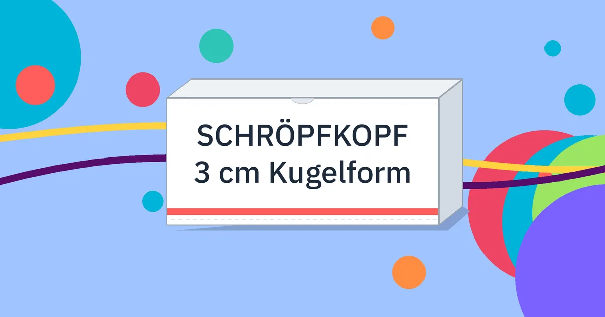 Symbolbild: Packung mit der Aufschrift SCHRÖPFKOPF 3 cm Kugelform (PZN 03137159) – Verfügbarkeit und Bezug in Apotheken in Frankfurt am Main