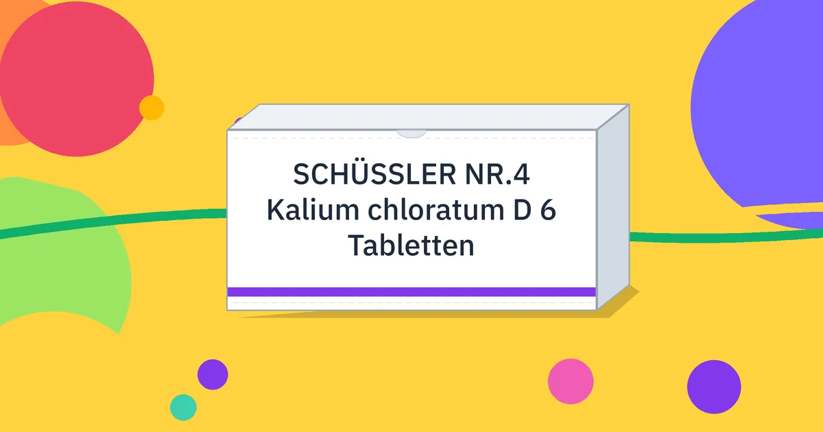 Symbolbild: Packung mit der Aufschrift SCHÜSSLER NR.4 Kalium chloratum D 6 Tabletten (PZN 13576782) – Verfügbarkeit und Bezug in Apotheken in Frankfurt am Main