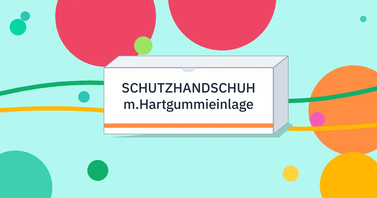 Symbolbild: Packung mit der Aufschrift SCHUTZHANDSCHUH m.Hartgummieinlage (PZN 08759799) – Verfügbarkeit und Bezug in Apotheken in Frankfurt am Main