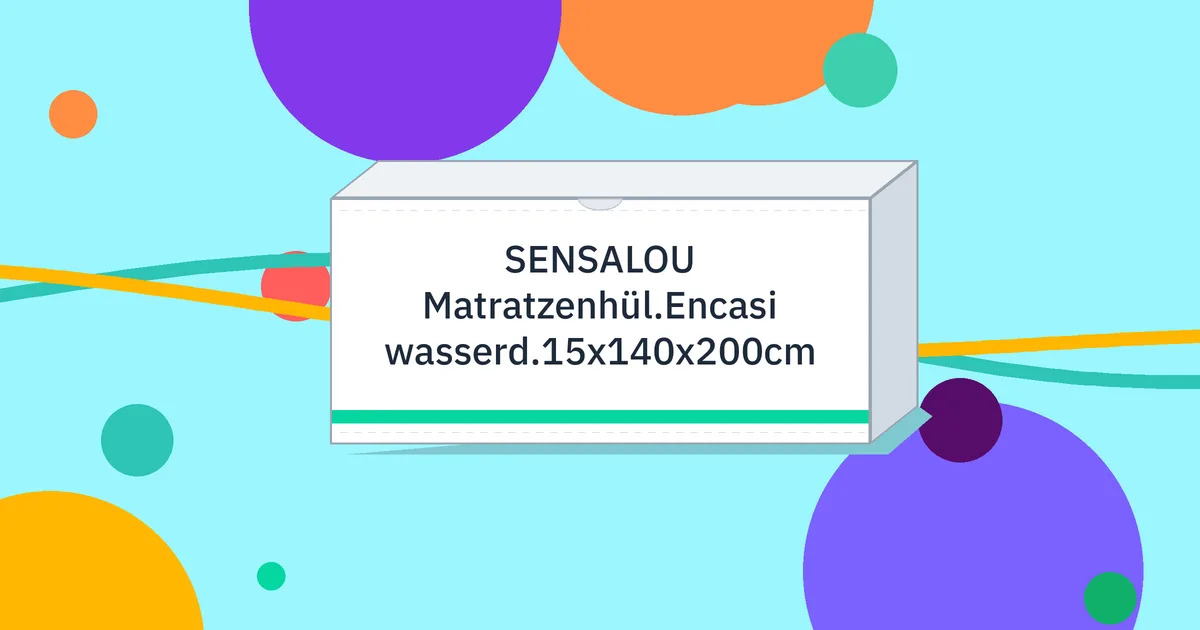 Symbolbild: Packung mit der Aufschrift SENSALOU Matratzenhül.Encasi wasserd.15x140x200cm (PZN 18302546) – Verfügbarkeit und Bezug in Apotheken in Frankfurt am Main