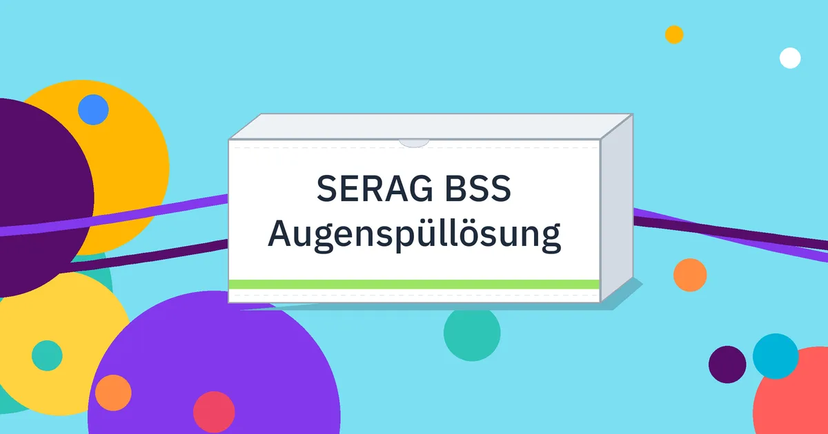 Symbolbild: Packung mit der Aufschrift SERAG BSS Augenspüllösung (PZN 05483894) – Verfügbarkeit und Bezug in Apotheken in Frankfurt am Main