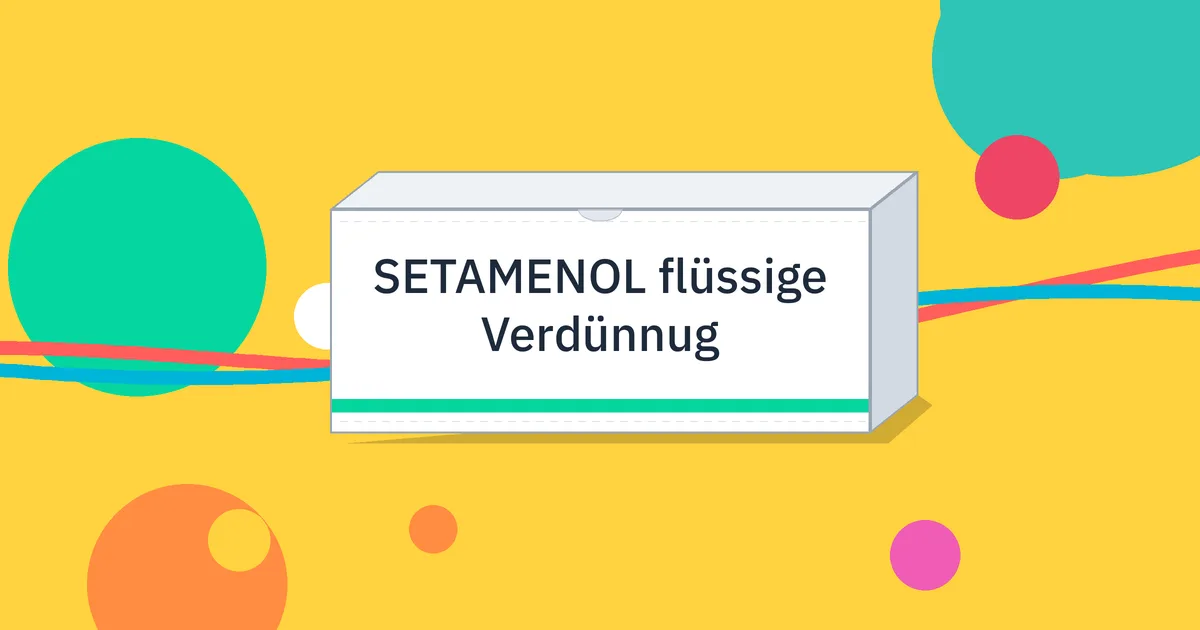 Symbolbild: Packung mit der Aufschrift SETAMENOL flüssige Verdünnug (PZN 20356667) – Verfügbarkeit und Bezug in Apotheken in Frankfurt am Main
