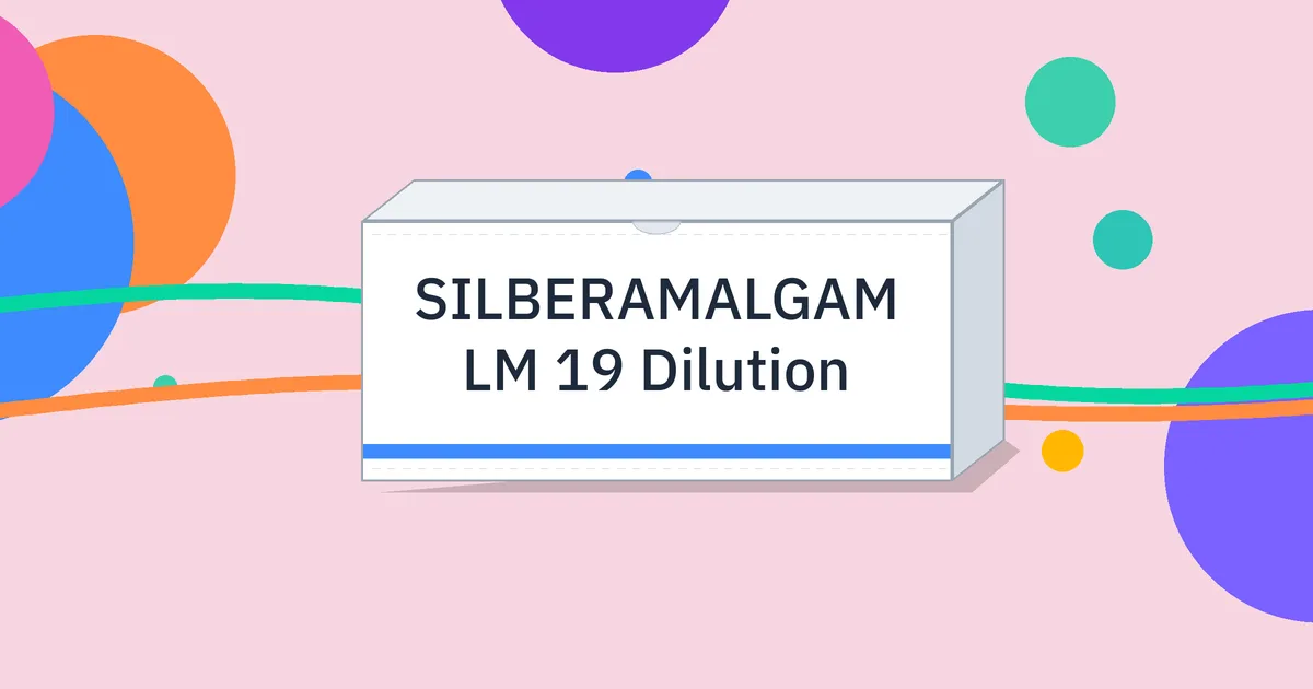 Symbolbild: Packung mit der Aufschrift SILBERAMALGAM LM 19 Dilution (PZN 13189364) – Verfügbarkeit und Bezug in Apotheken in Frankfurt am Main